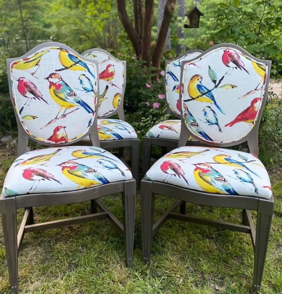 Custom, Wooden, Upholstered Dining Chairs - Etsy