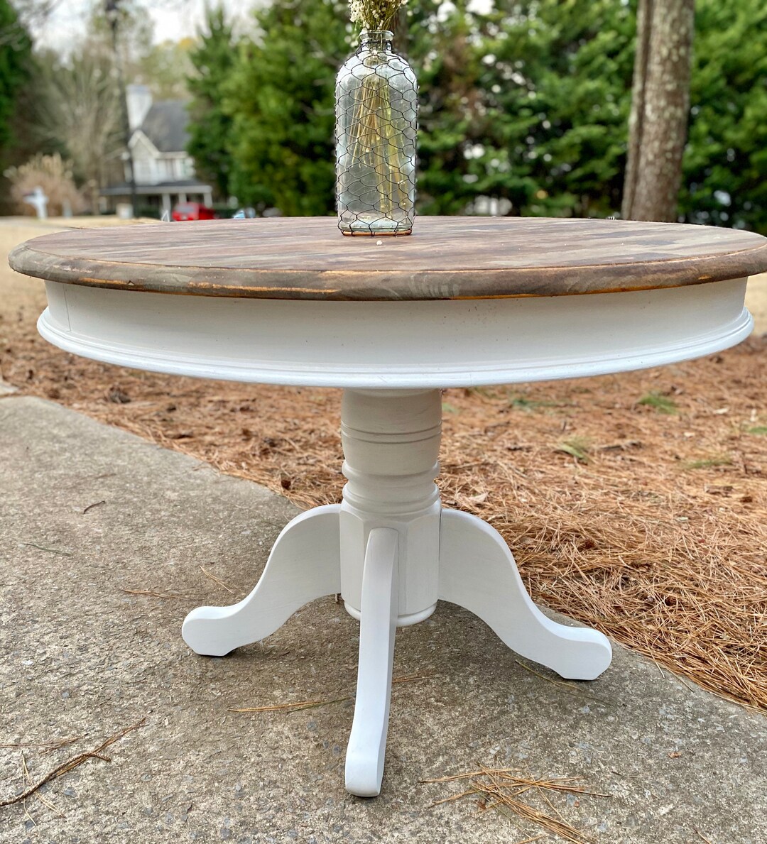 Solid Wood Painted Table, Distressed Furniture, Refinished Furniture ...