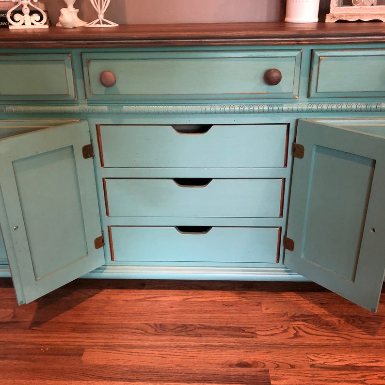 SOLD Blue Buffet Blue Dresser Boho Dresser Boho Buffet | Etsy