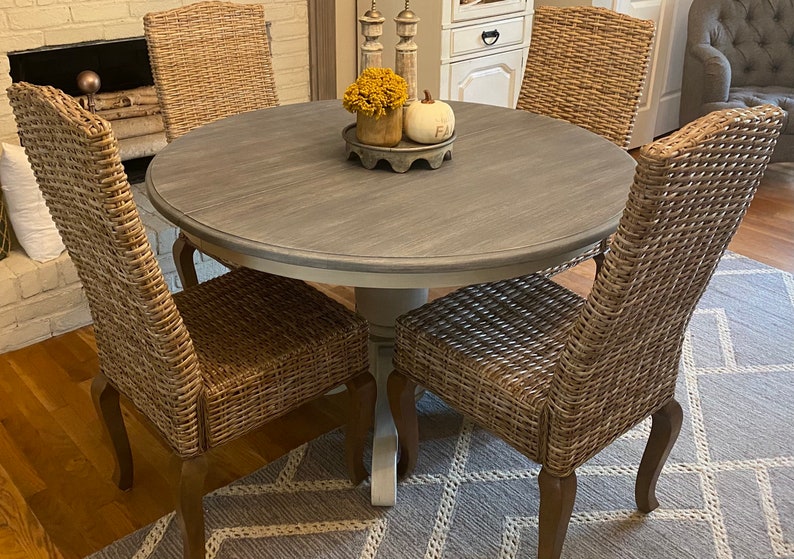 Solid Wood Painted Table, Distressed Furniture, Refinished Furniture ...