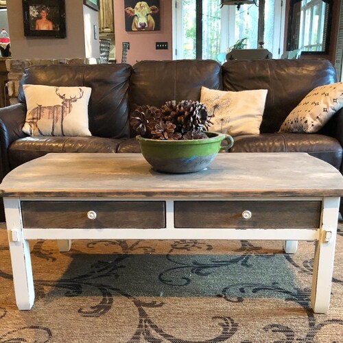 FARMHOUSE COFFEE TABLE Rustic Farm House Living American | Etsy