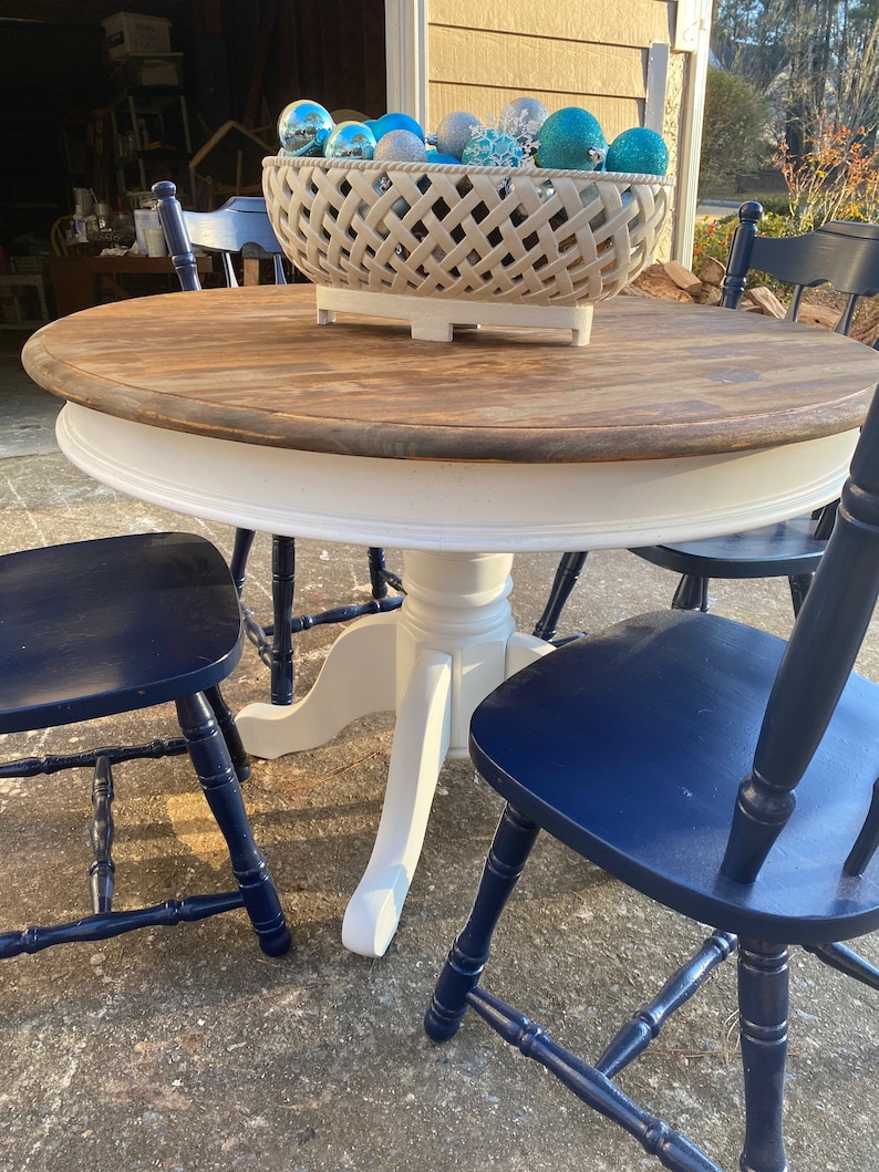 Solid Wood Painted Table Distressed Furniture Refinished | Etsy