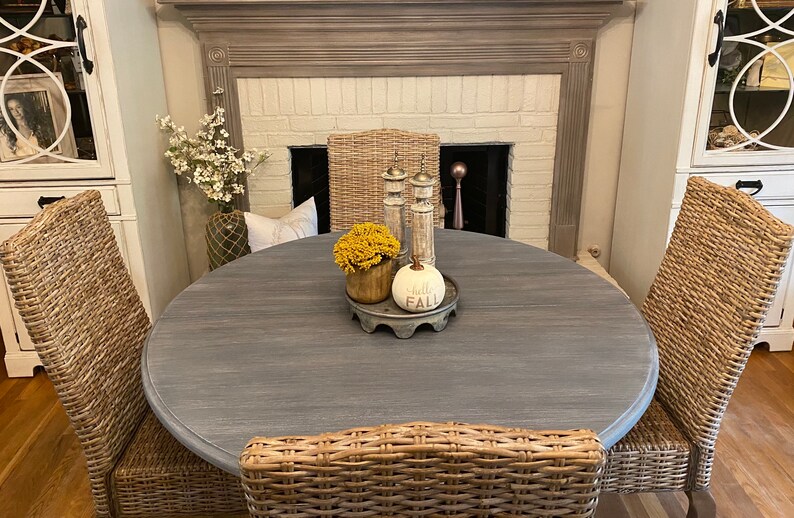 Solid Wood Painted Table, Distressed Furniture, Refinished Furniture ...