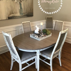 Farmhouse Dining Set Cottage Style Oval Dining Set Cane Back - Etsy