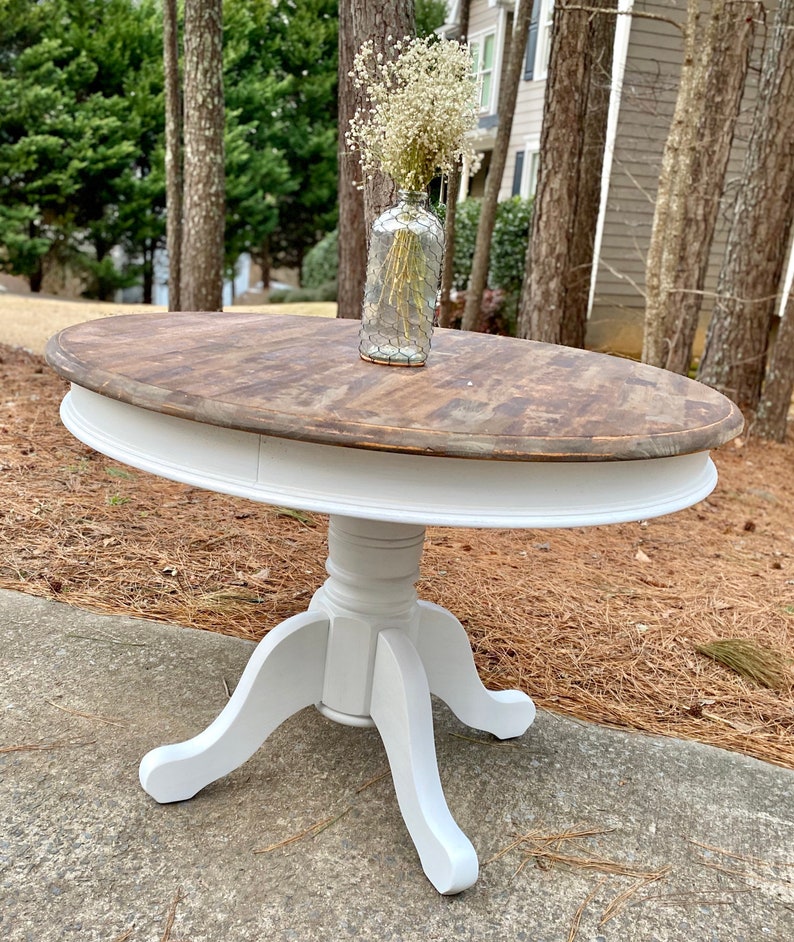 Solid Wood Painted Table Distressed Furniture Refinished | Etsy