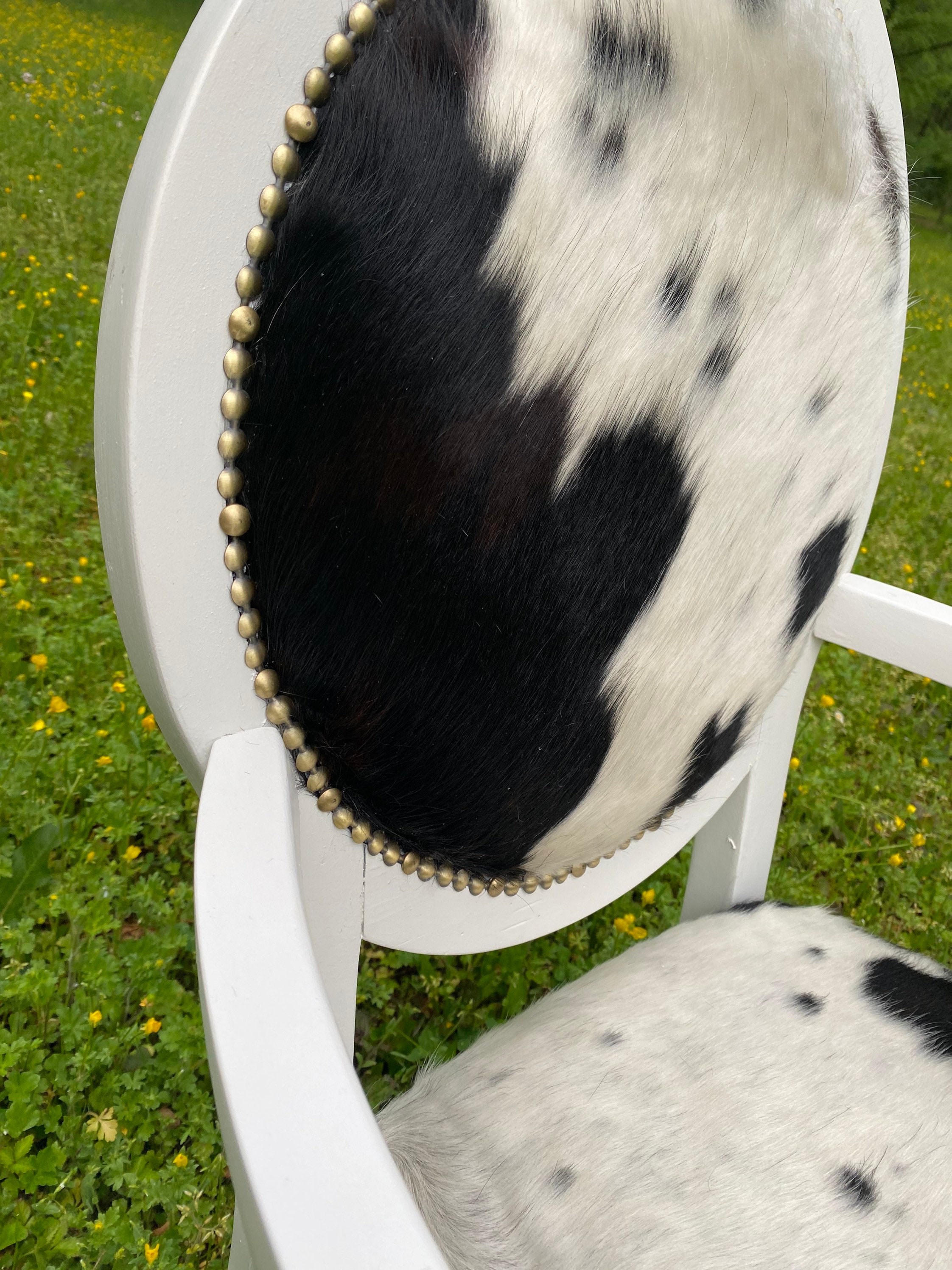 Cowhide Dining Chairs Authentic Cowhide Cowhide Upholstered | Etsy