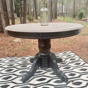 Round Dining Table, Black Pedestal Table,round Dining Table, Black ...