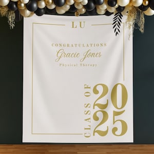 Class of 2025 Custom Graduation Party Banner Backdrop, Personalized ...