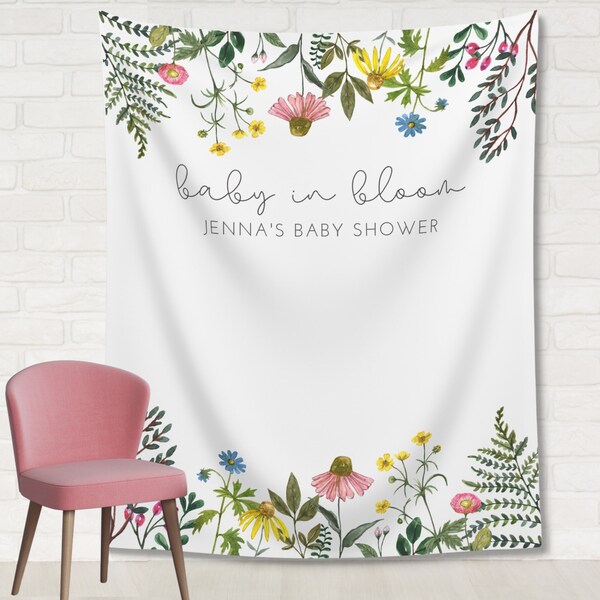 Baby in Bloom Baby Shower Backdrop - Etsy
