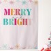 Merry and Bright Custom Holiday Party Backdrop | Christmas Party Décor ...