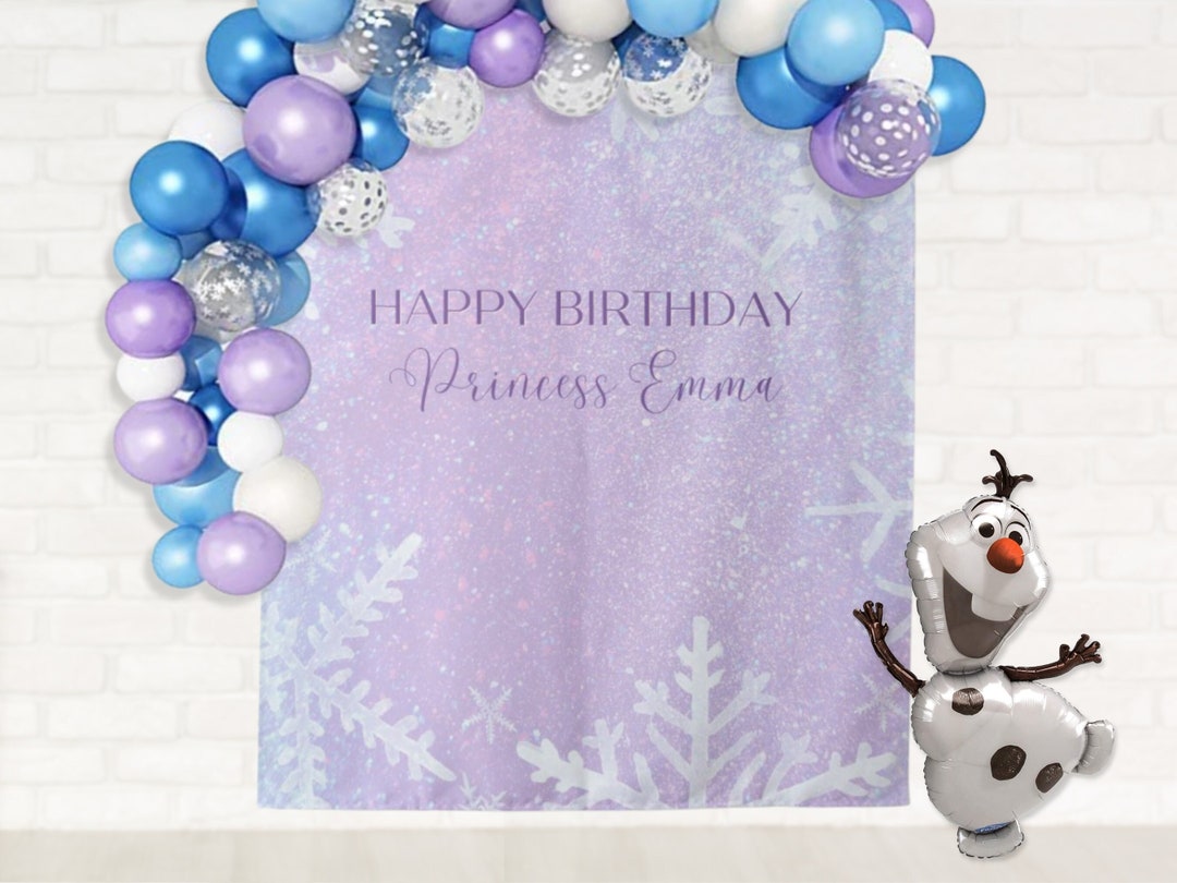 Frozen Inspired Custom Birthday Party Backdrop | Princess Elsa Winter ...
