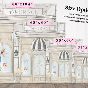 Custom Café Party Banner, Paris French Patisserie Storefront Bakery ...