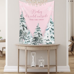 Baby It's Cold Outside Custom Baby Shower Banner | December Party ...