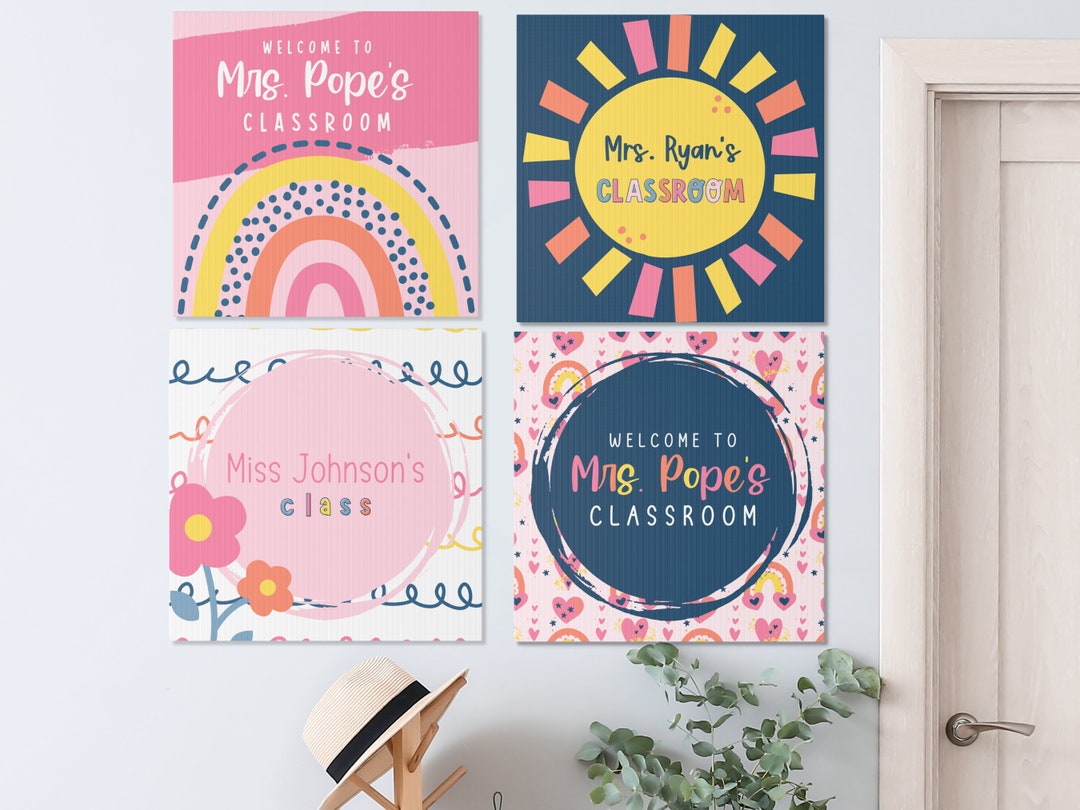 Boho Canvas Teacher Name Classroom Sign | Completely Customizable ...