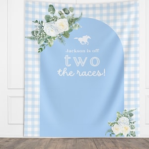Off Two the Races 2nd Birthday Banner, Kentucky Derby Horse Racing ...