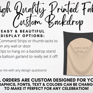 Arch Custom Text Party Banner Personalized Arch Backdrop - Etsy