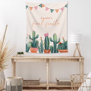 Boho Cactus Final Fiesta Bachelorette Custom Backdrop | Bachelorette ...