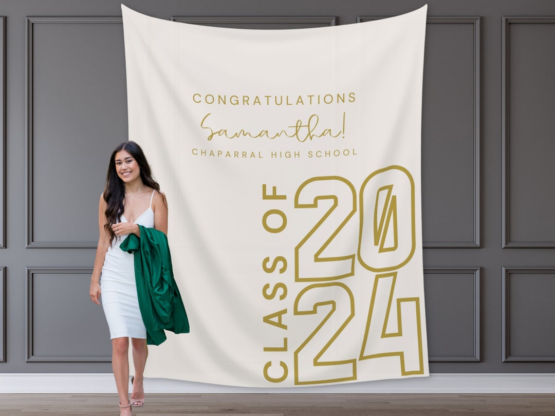 Class of 2024 Custom Graduation Party Backdrop, Personalized Congrats ...