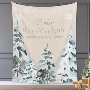 Baby It's Cold Outside Custom Baby Shower Banner | December Party ...