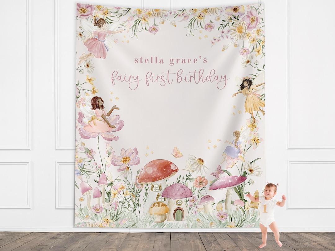 Fairy Birthday Custom Banner, Whimsical Pixie Fairy Party, Magical ...