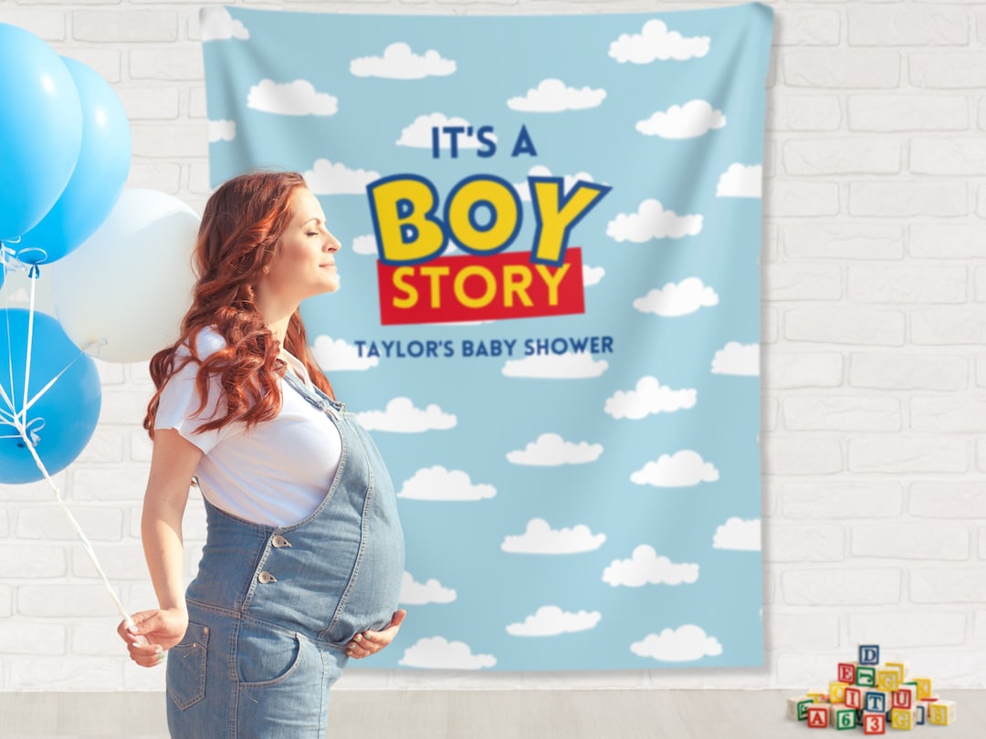 It's a Boy Story Custom Baby Shower Backdrop Personalized Toy Story ...