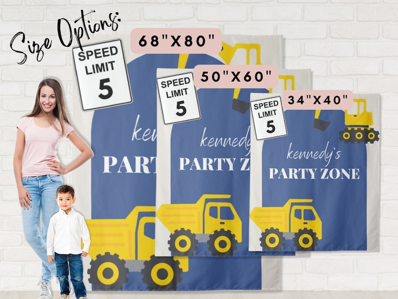 Modern Construction Party Personalized Birthday Party Backdrop - Etsy