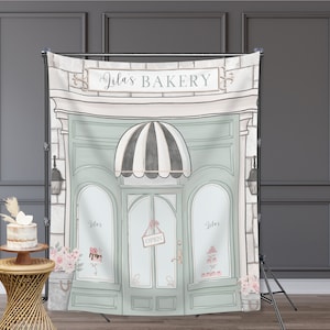 Custom Café Party Banner, Paris French Patisserie Storefront Bakery ...
