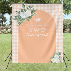 Off Two the Races 2nd Birthday Banner, Kentucky Derby Horse Racing ...