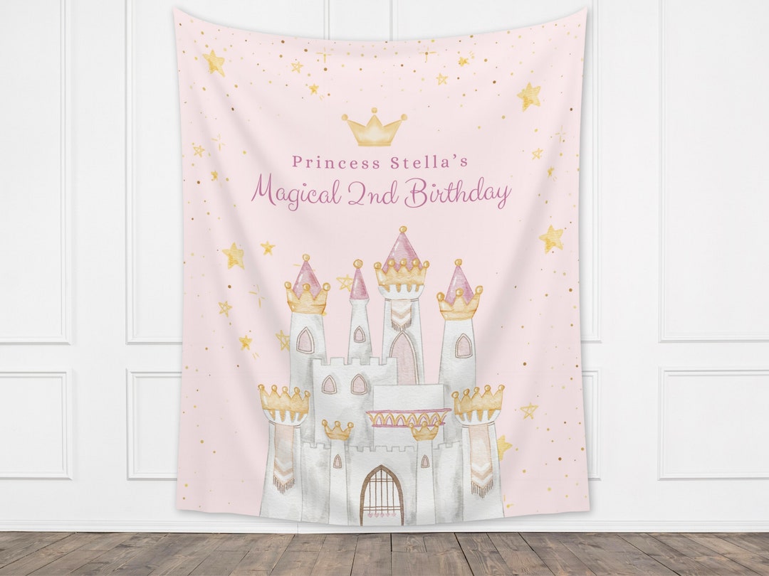 Custom Princess Party Banner With Name, Age, and Message - Etsy