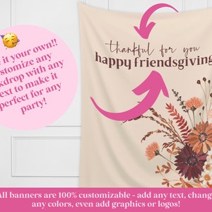 In All Things Give Thanks Boho Fall Wildflower Custom Banner | Custom ...