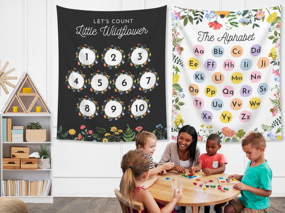 Little Wildflowers Classroom Letters or Numbers Banner | Completely ...