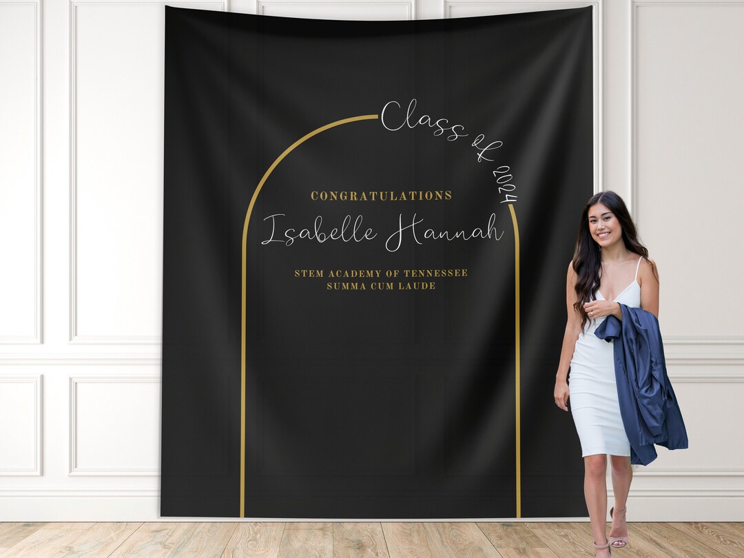 Class of 2024 Arch Custom Graduation Party Backdrop, Personalized ...