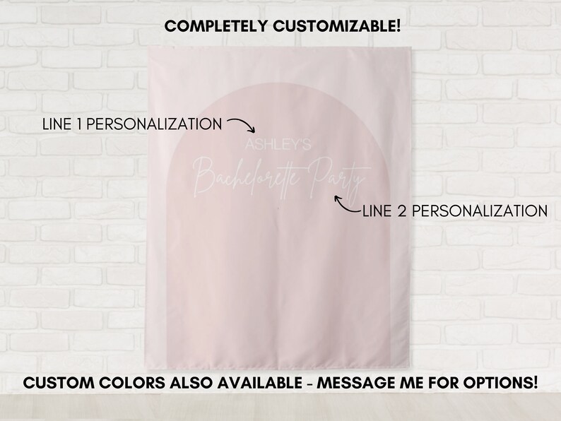 Arch Personalized Party Backdrop Customizable Backdrop and - Etsy