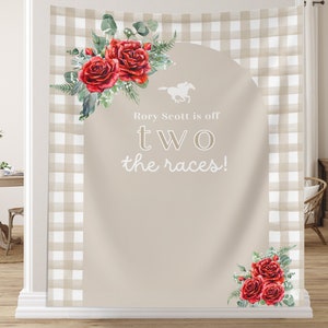 Off Two the Races 2nd Birthday Banner, Kentucky Derby Horse Racing ...