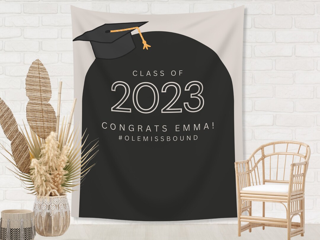 Class of 2024 Grad Cap Arch Custom Graduation Party Backdrop ...