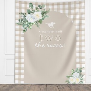 Off Two the Races 2nd Birthday Banner, Kentucky Derby Horse Racing ...