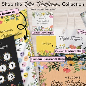 Welcome Little Wildflowers Classroom Door Mat | Completely Customizable ...