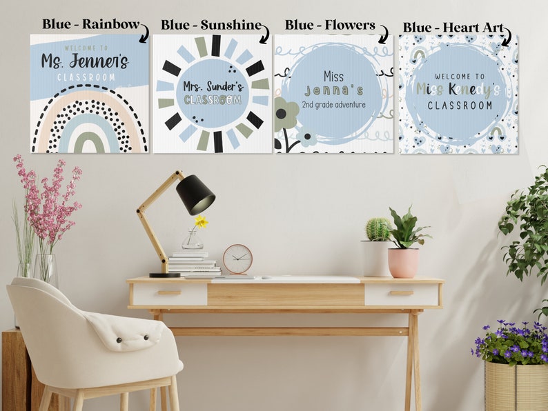 Boho Canvas Teacher Name Classroom Sign | Completely Customizable ...