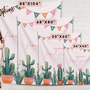 Boho Cactus Final Fiesta Bachelorette Custom Backdrop | Bachelorette ...