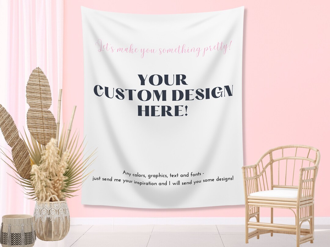 Custom Designed Backdrop, Fabric Banner for Birthday Party, Baby Shower ...