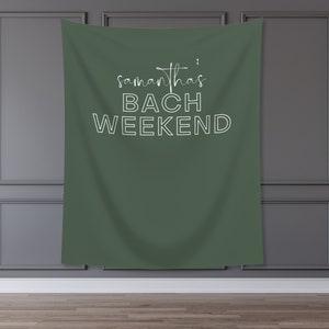 Bach Weekend Custom Bride's Name Backdrop | Bachelorette Party ...