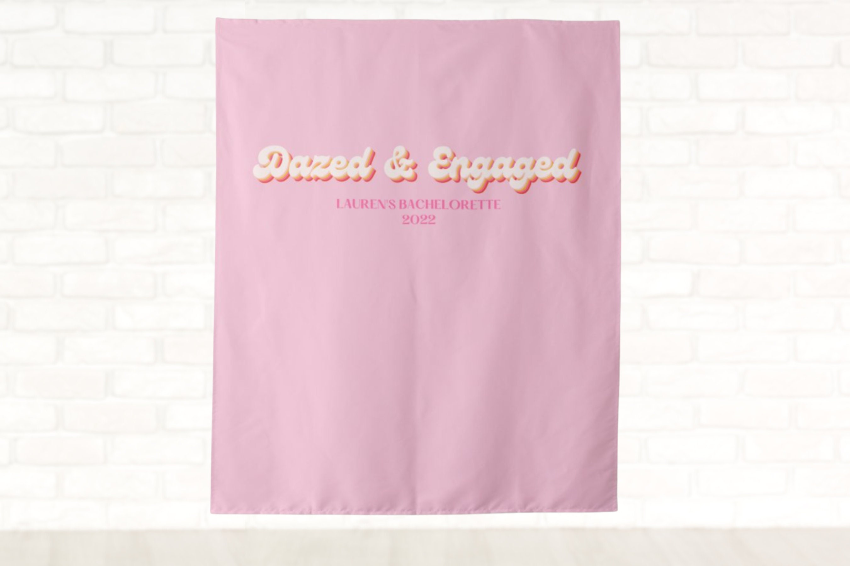 Dazed & Engaged Retro Bachelorette Party Personalized Backdrop - Etsy