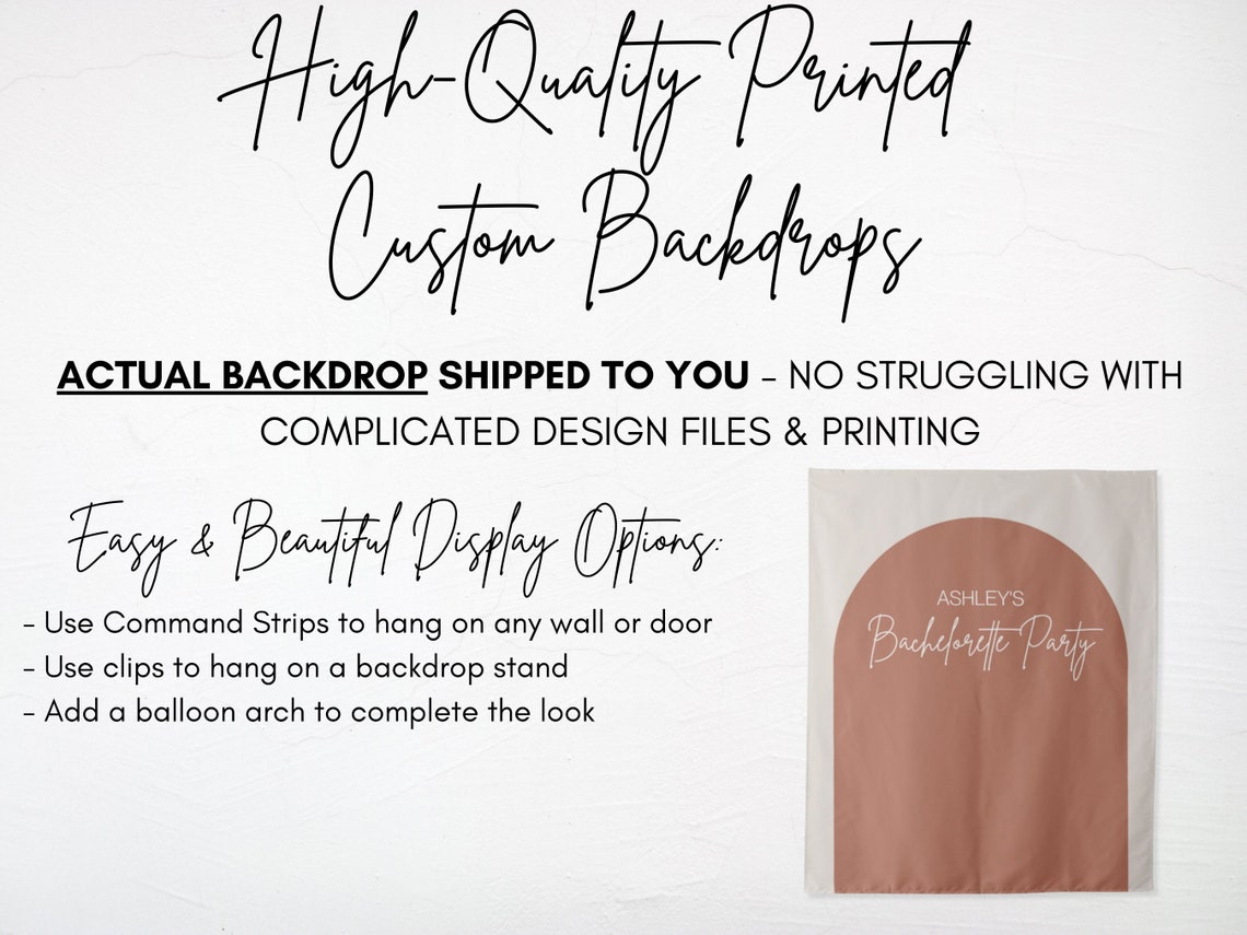 Arch Personalized Party Backdrop Customizable Backdrop and - Etsy