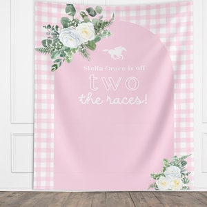 Off Two the Races 2nd Birthday Banner, Kentucky Derby Horse Racing ...