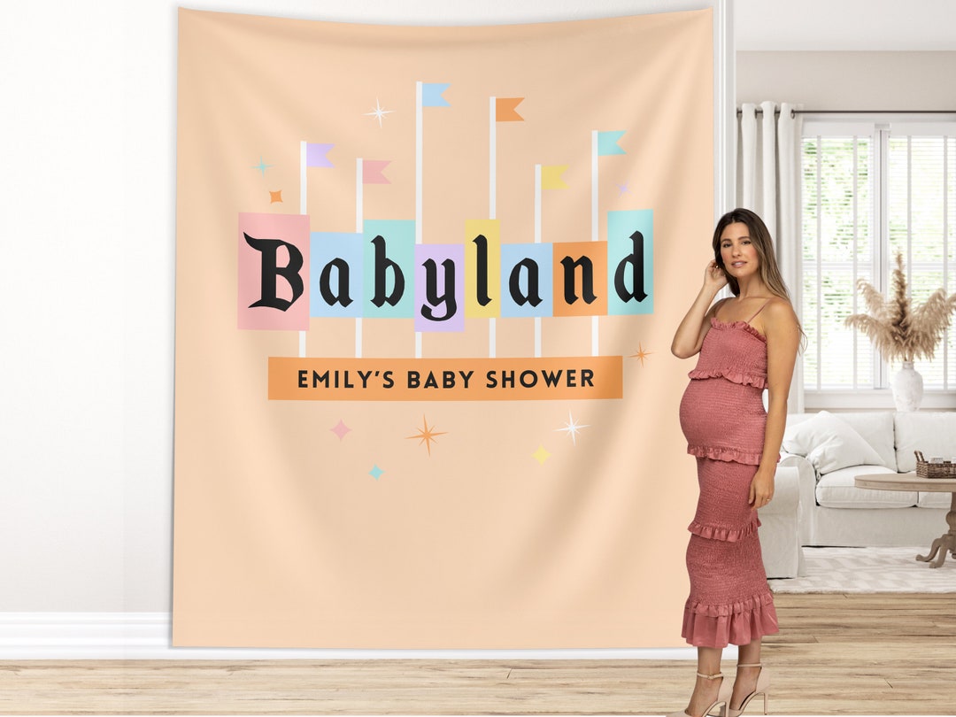 Custom Name Babyland Party Banner, Land Sign, Princess Backdrop, Girl ...