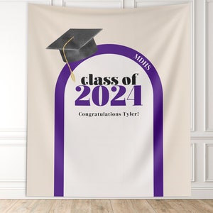 Class of 2024 Custom Graduation Party Banner Personalized Arch Congrats ...