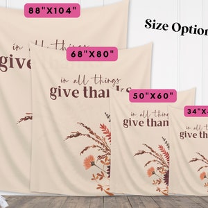 In All Things Give Thanks Boho Fall Wildflower Custom Banner | Custom ...