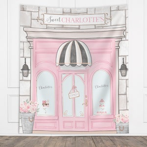 Custom Café Party Banner, Paris French Patisserie Storefront Bakery ...