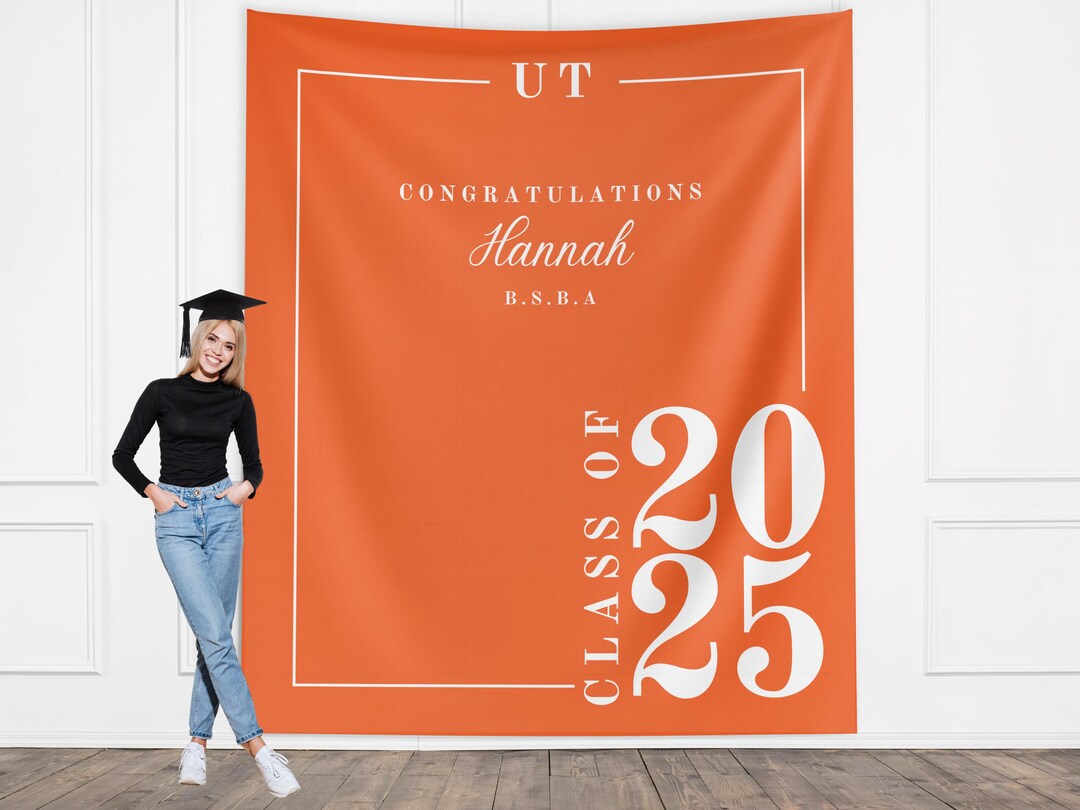 Class of 2025 Custom Graduation Party Banner Backdrop, Personalized ...