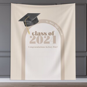 Class of 2024 Custom Graduation Party Banner Personalized Arch Congrats ...